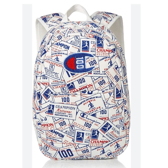 Champion | Bags | Champion Backpack 0 Year Icon Anniversary White Logo ...